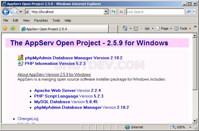 Install PHP,Apache,MySQL (With Appserv) | ShotDev.Com Install PHP,Apache,MySQL (With Appserv) | ShotDev.Com