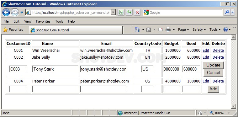 How To Use Php And Sql Server Mssql Addinserteditdelete On Same Form Shotdevcom